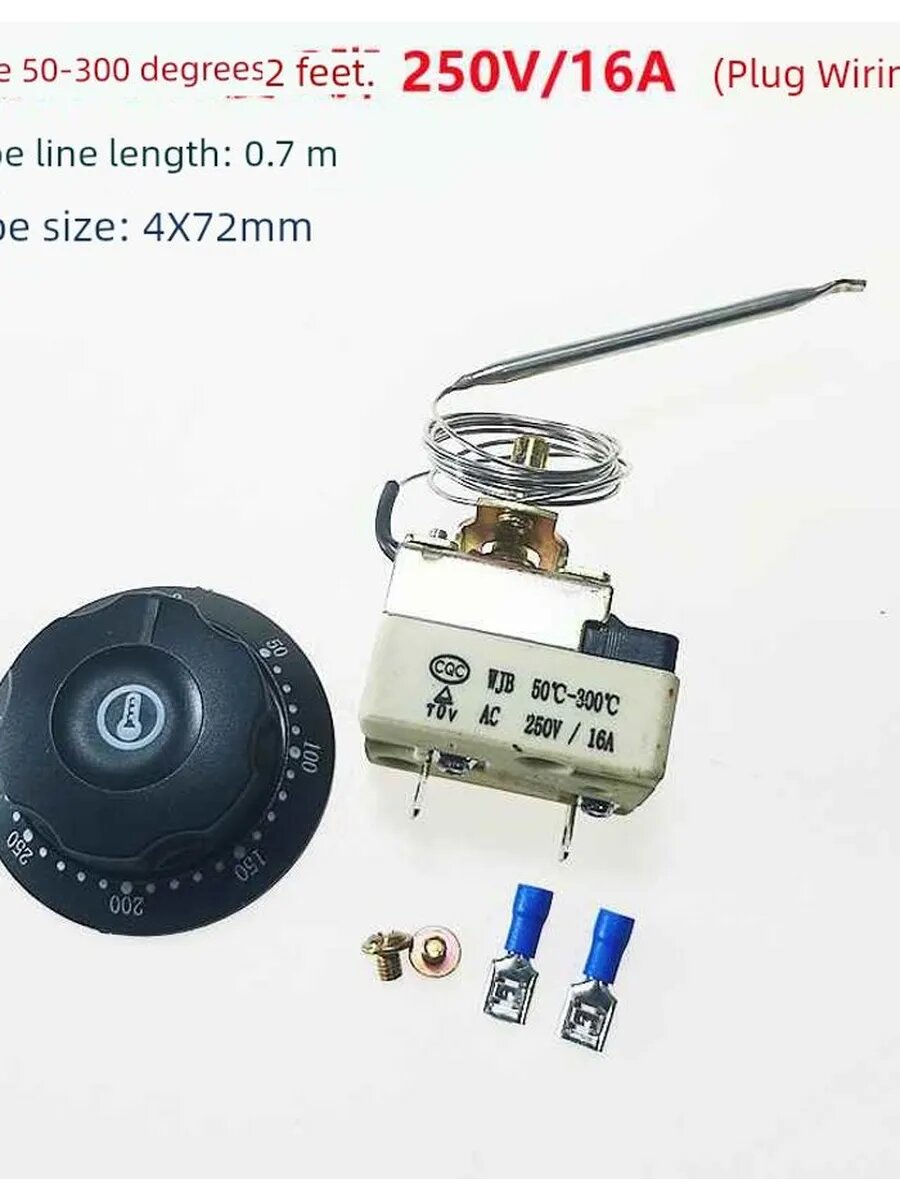 Термостат для электрогриля (белый фон, 50-300 ℃, 250V16A)