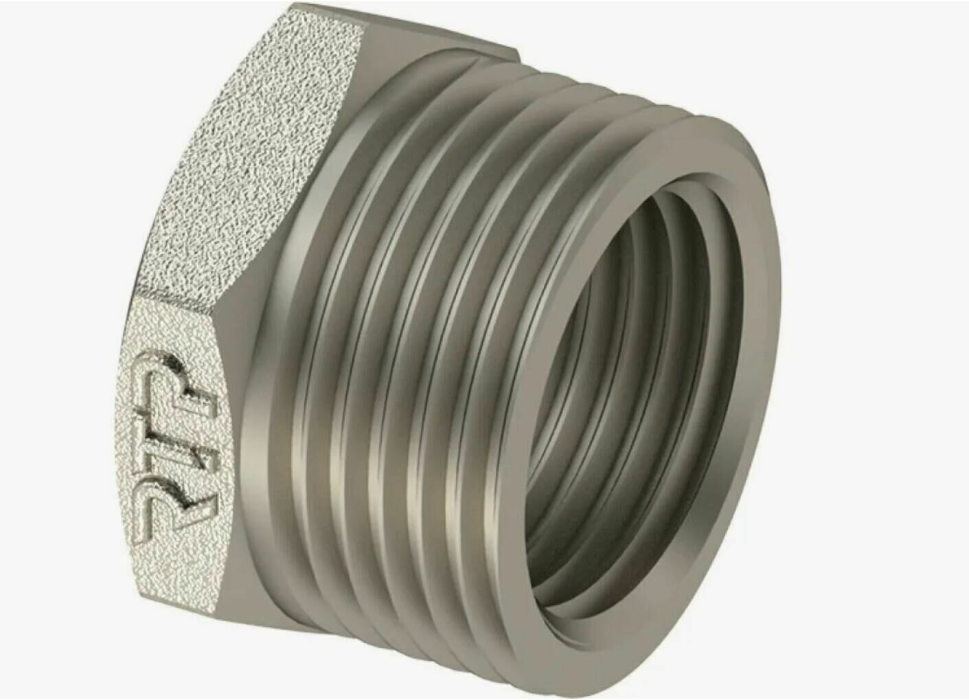 Футорка, латунь, внутренняя/наружная резьба 1"х1/2", никель, RTP