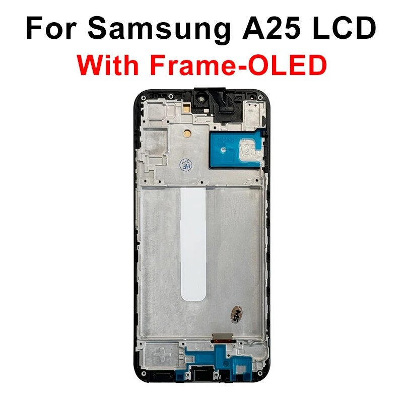 Дисплей Samsung A25 OLED с рамкой, экран