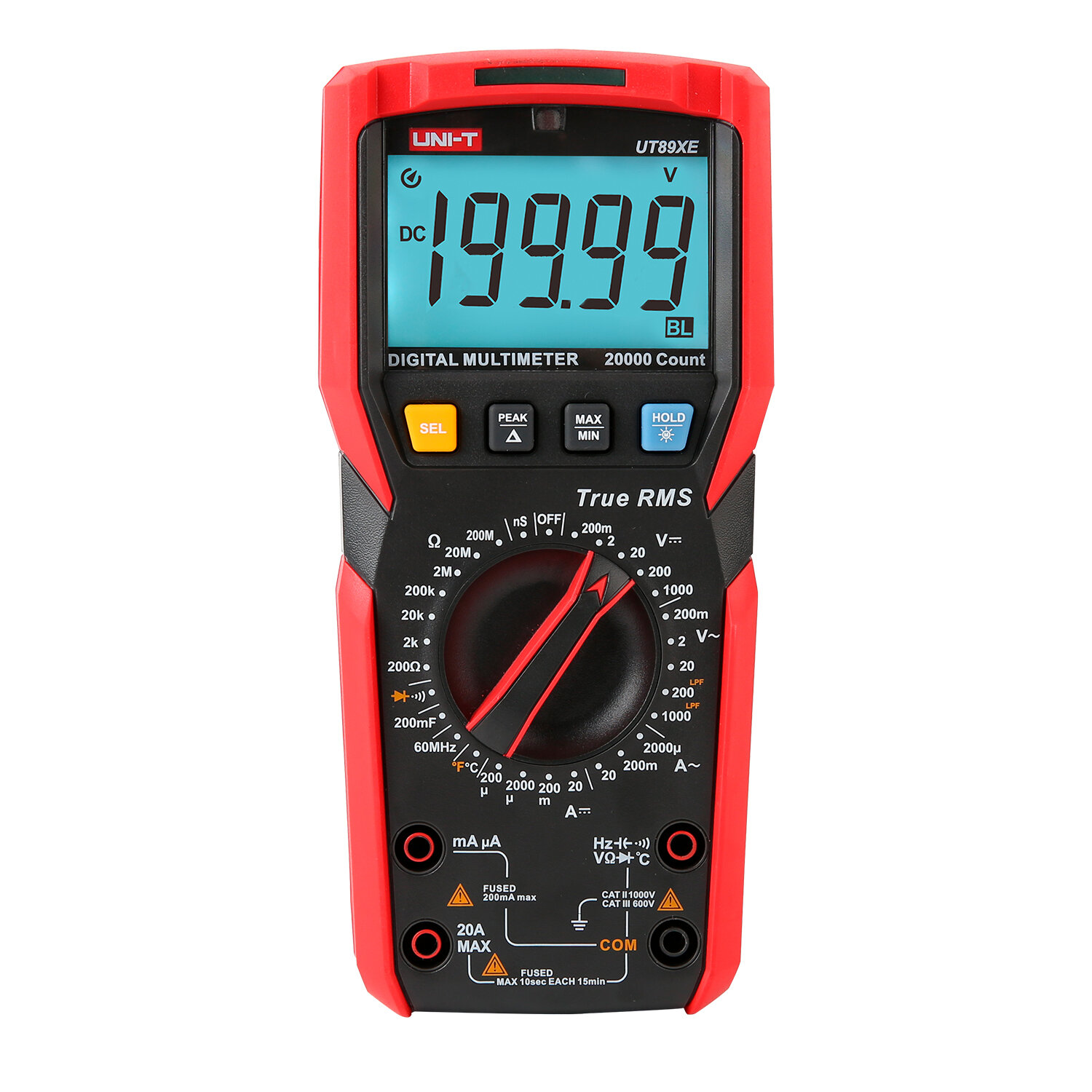 Мультиметр UNI-T UT89XE, измерение напряжения, тока, сопротивления, емкости, частоты