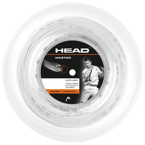 Струна для тенниса HEAD 200m Master 281033, White, 1.30