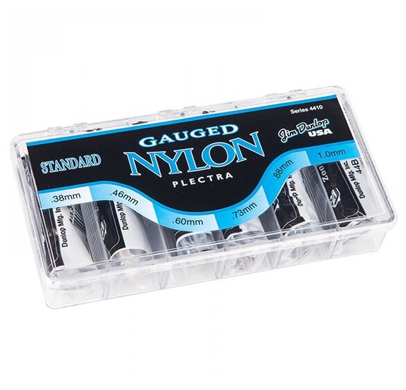 4410 Nylon Standard Коробка медиаторов, 216шт, 6 толщин, Dunlop
