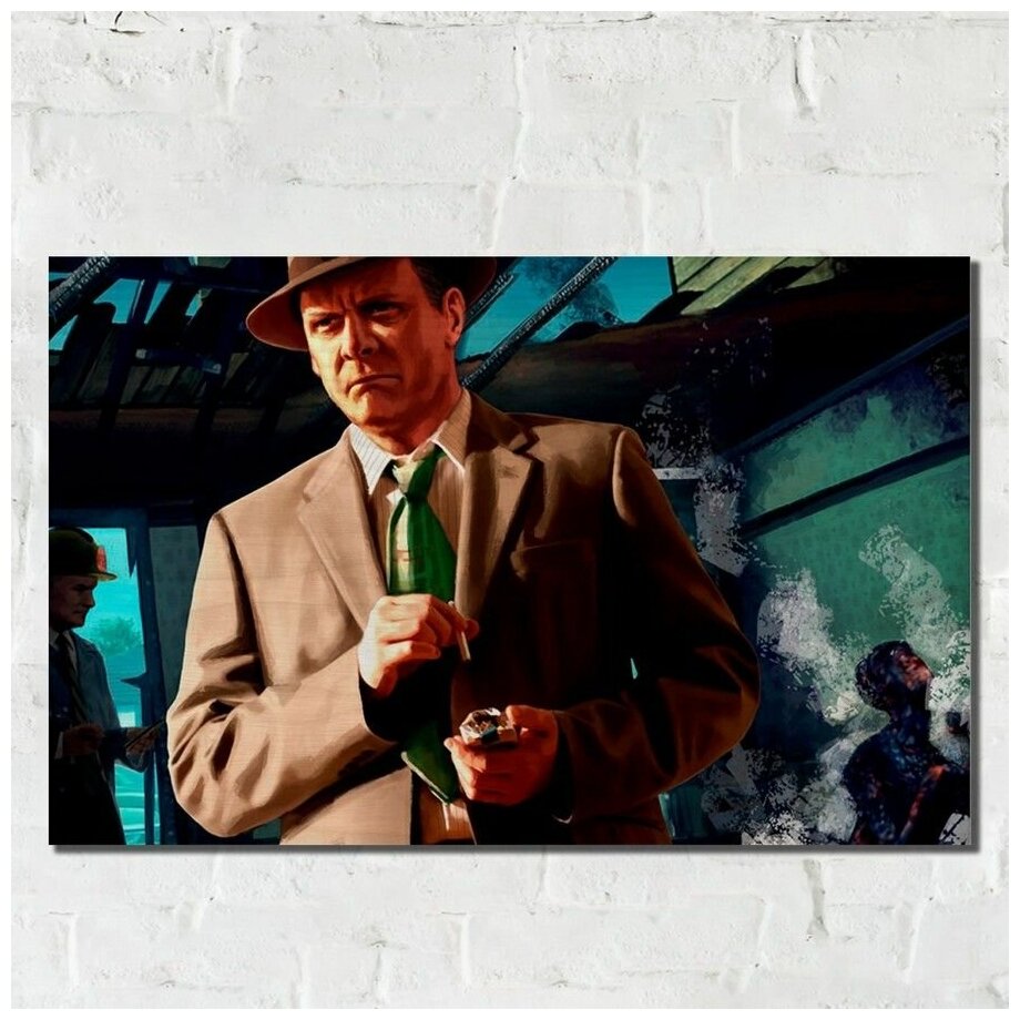 Картина интерьерная на дереве игра L.A. NOIRE (Л. А. Нуар) - 11755