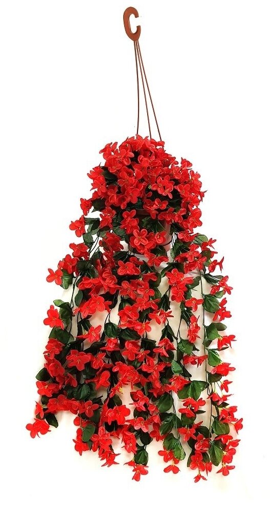 Искусственные цветы Фиалки в подвесном кашпо от бренда Holodilova