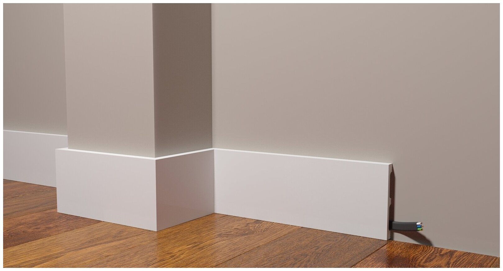 Плинтус напольный из дюрополимера DD709 Decor-Dizayn