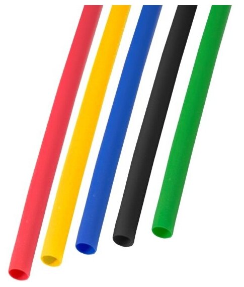 Набор термоусадочных трубок Rexant 3,5/1,75 мм пять цветов (50 шт. по 1 м.), 29-0153