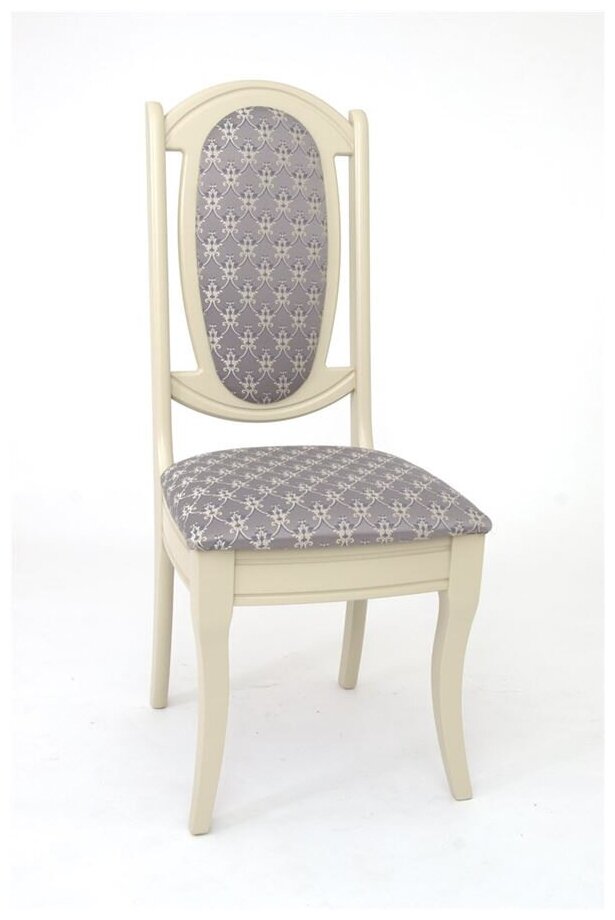 Стул "Королевский" (Эмаль слоновая кость/Баскет 149/2)