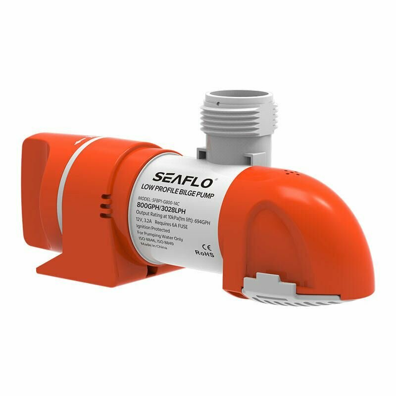 Автоматическая трюмная помпа SeaFlo 1100GPH, 70 л/мин, 12В, низкопрофильная, срабатывание по уровню воды