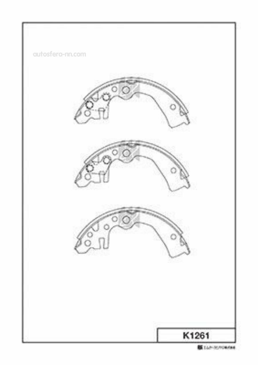 KASHIYAMA K1261 K1261 колодки барабанные задние!\ Nissan March/Note 1.0-1.4 05-12