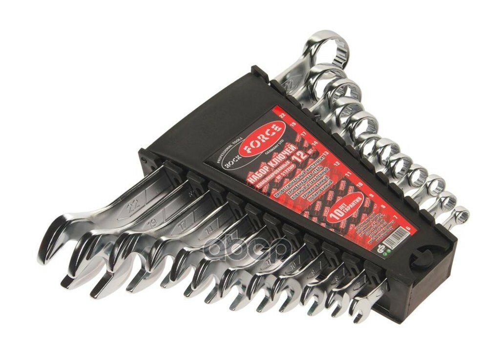 Набор ключей рожковых 6-32мм 12 предметов на полотне ROCKFORCE ROCK FORCE арт. RF-5122M-P