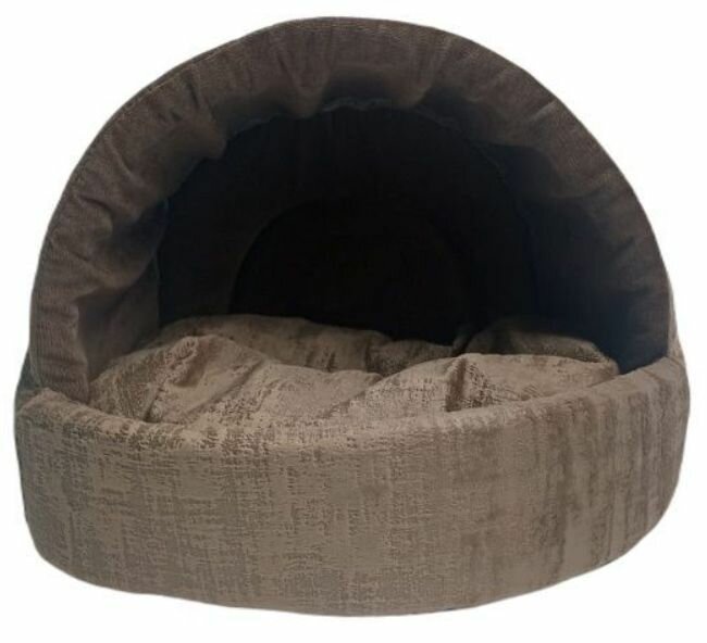 HOMEPET Домик-эстрада для домашних животных Indigo chocolate №2, шоколадный, 44 см х 44 см х 36 см