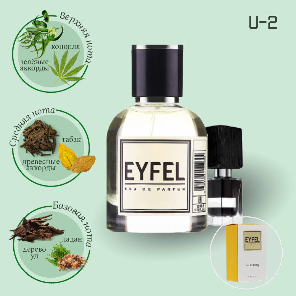 Парфюмерная вода Eyfel U-2 (NASOMATTO / BLACK AFGANO) 100мл.