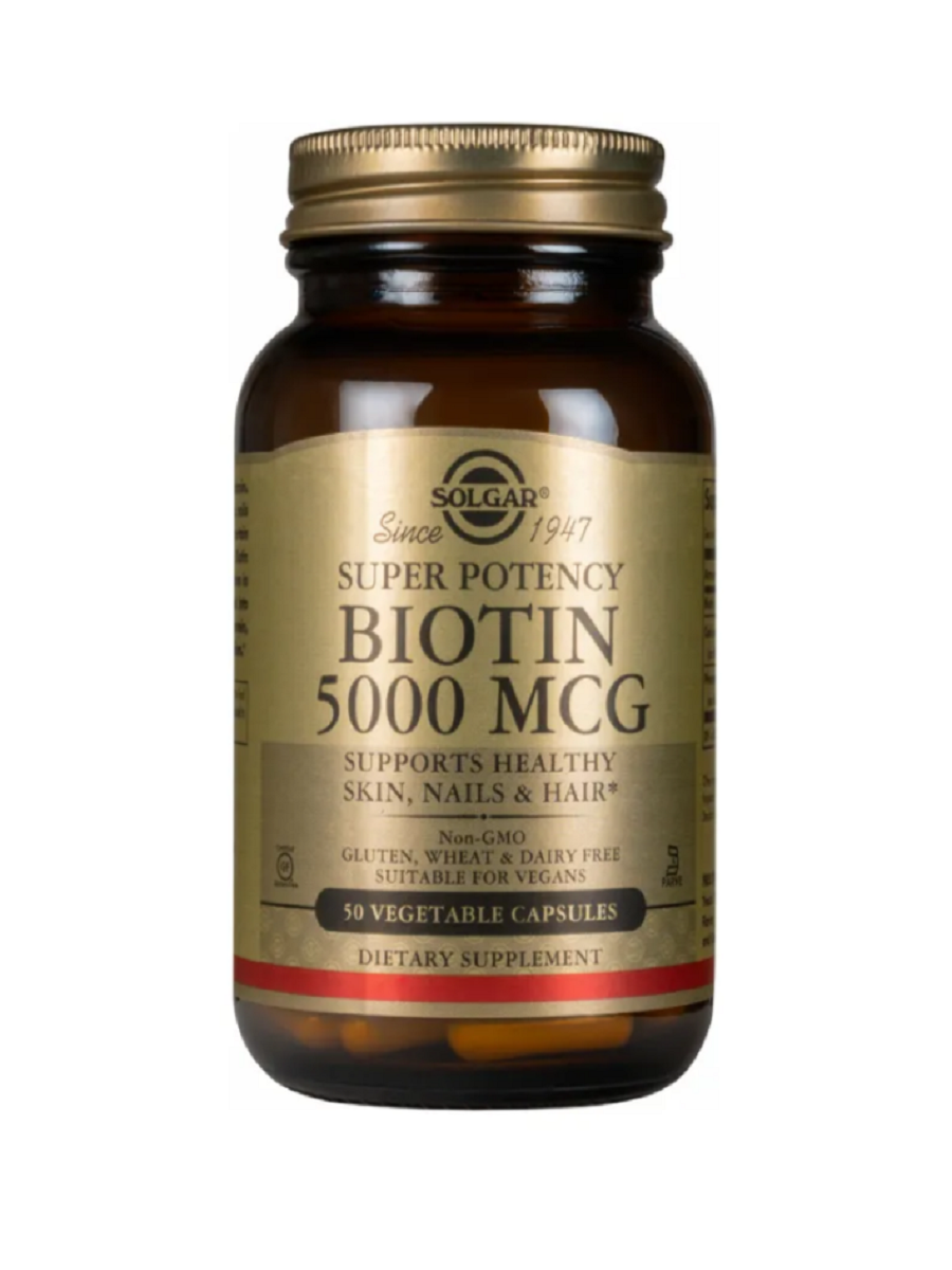 Биотин SOLGAR Biotin, 5000 мкг, 50 шт.