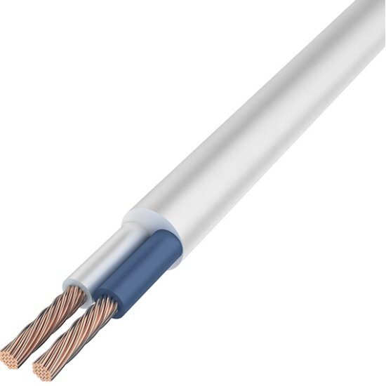 Провод Rexant ПВС 2x1,0 кв. мм, белый, 10 метров, медный, ГОСТ, 01-8032-10