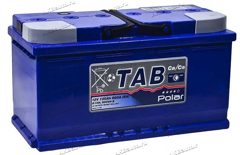 Аккумулятор автомобильный TAB Polar Blue 100 А/ч 900 A обр. пол. Евро авто (353x175x190) 60044 B