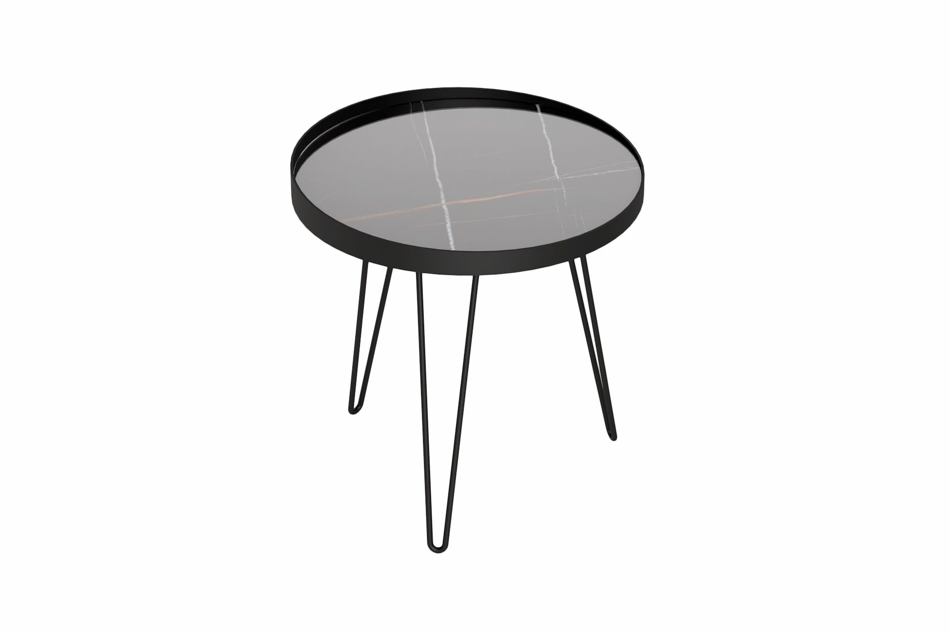 Журнальный стол Askona (Аскона) Вентура, сахара нуар/черный матовый