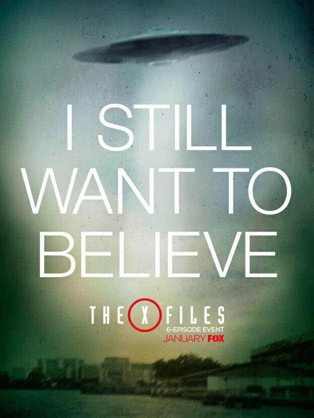 Плакат, постер I Still Want to Believe, Я хочу верить, The X Files на холсте, размер 21х30см