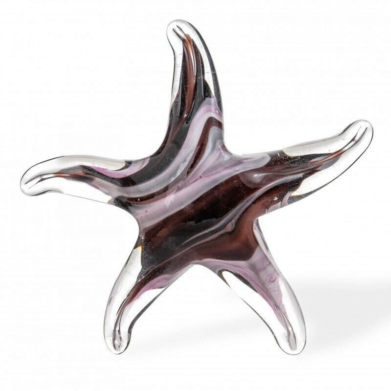 Статуэтка Морская звезда роза-неро из венецианского стекла, Mirho, 17507