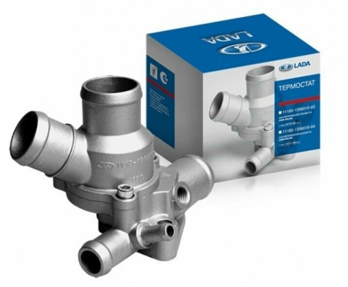 Термостат с корпусом ВАЗ LADA Kalina (85 С) "Оригинал"