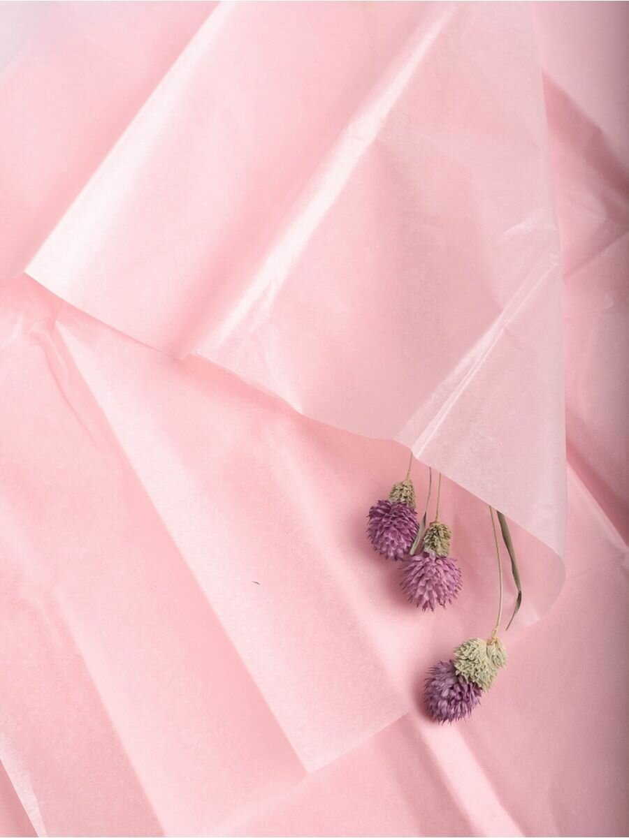 Бумага упаковочная, тишью, 50x66 см, 10 листов, ярко-розовый