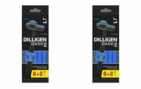 DILLIGEN Станок + 2 кассеты, Gray, 2 уп.