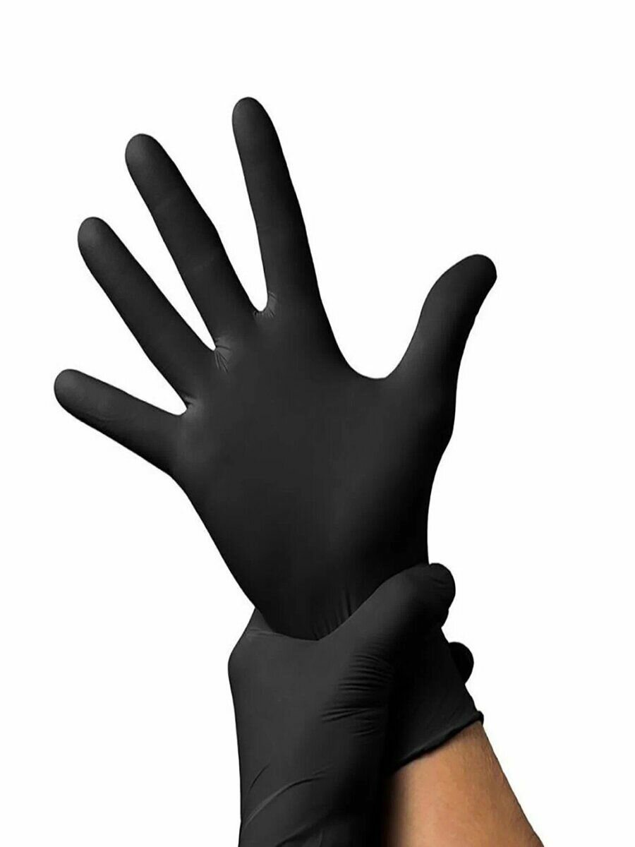 Перчатки смотровые нитриловые неопудренные, S