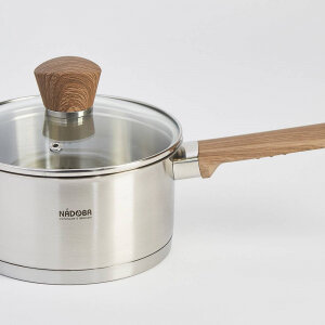 Кухонный ковш Nadoba Ludva 1,7 л стеклянная крышка 16 см