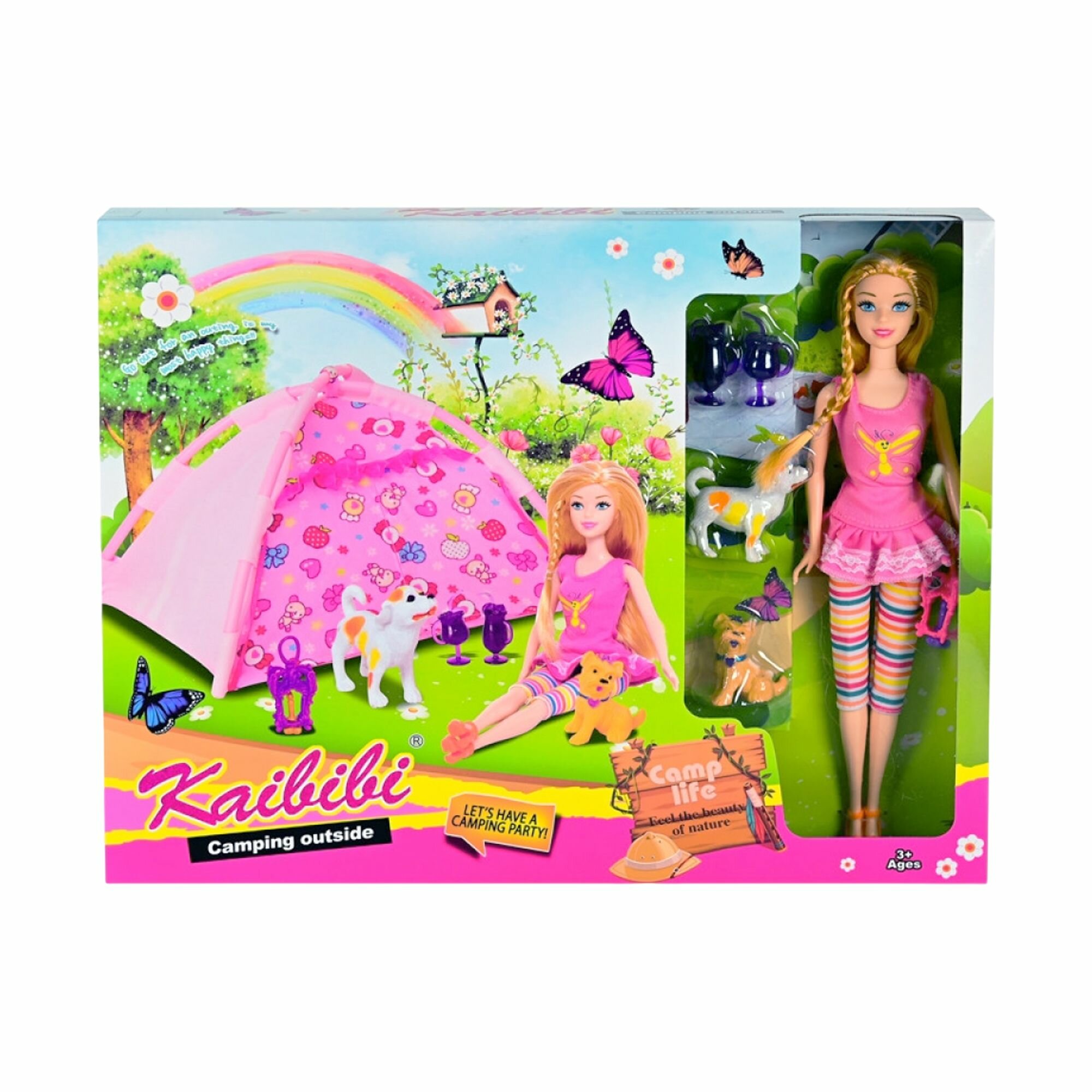 Игровой набор с куклой Пикник с палаткой Kaibibi