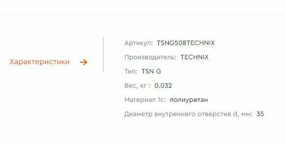 Уплотнение TSNG508 TECHNIX (4 полукольца) — фото 1