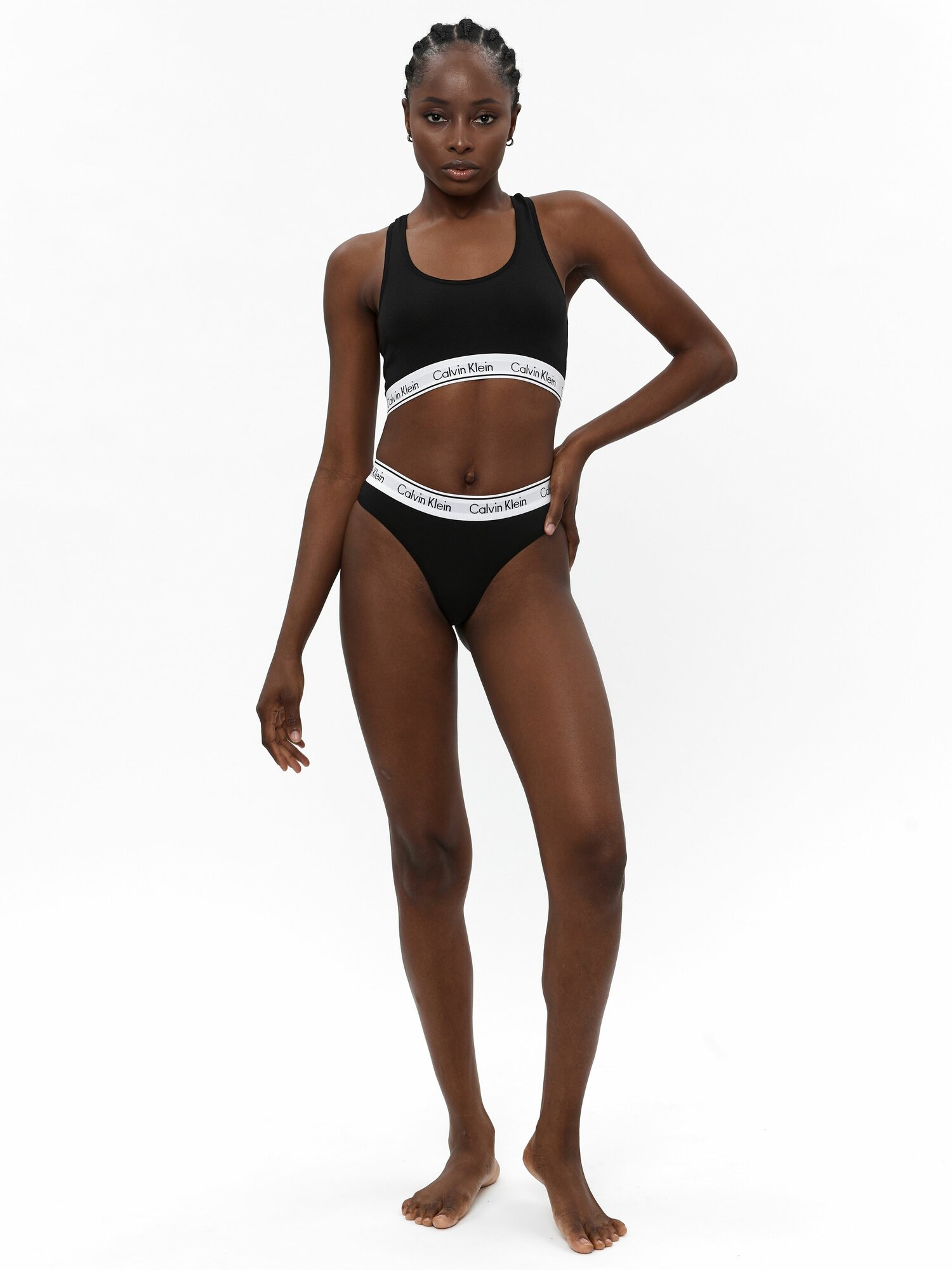 Трусы CALVIN KLEIN, комплект из 3 шт., размер S, серый, черный, красный — фото 1