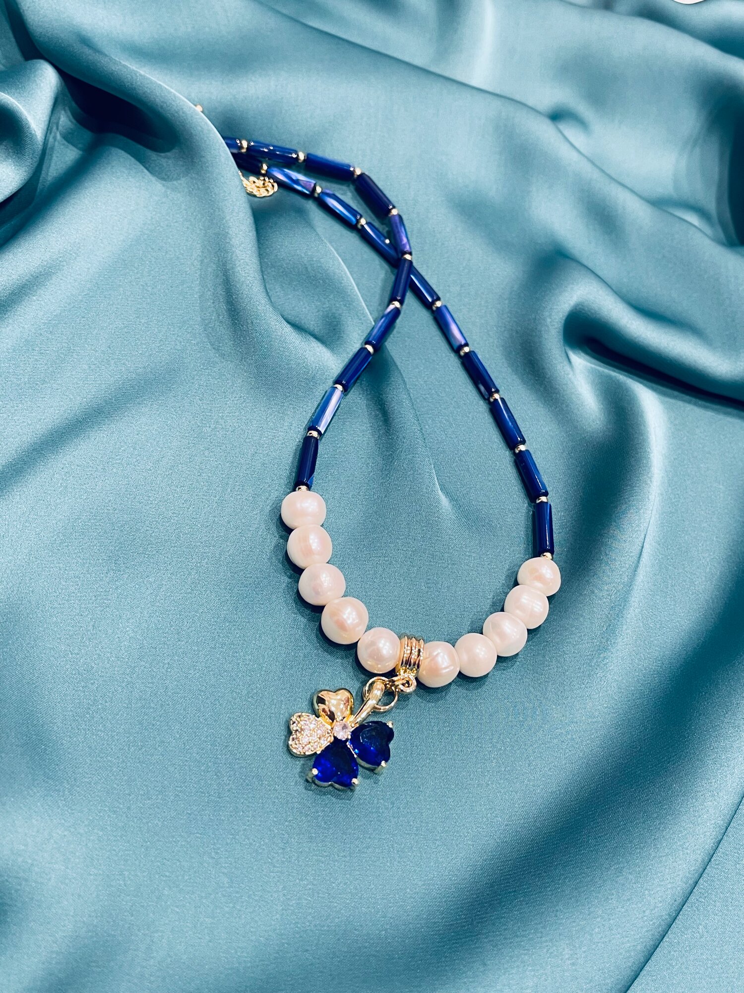 Колье, жемчуг пресноводный, перламутр