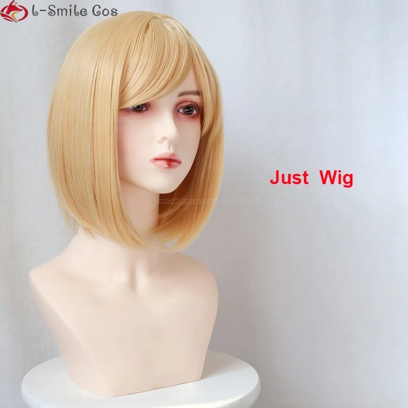 Косплей парик Какл Волшебник Вой блондин+желтый с серьгами и ожерельем just wig