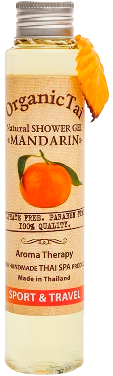 Натуральный гель для душа «мандарин», 100 мл, OrganicTai