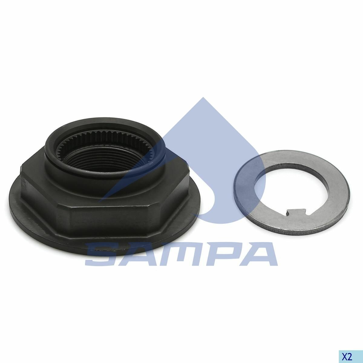 Гайка ступицы без трещотки M52x2 SW95 BPW Eco-Plus 070.731/SD SAMPA