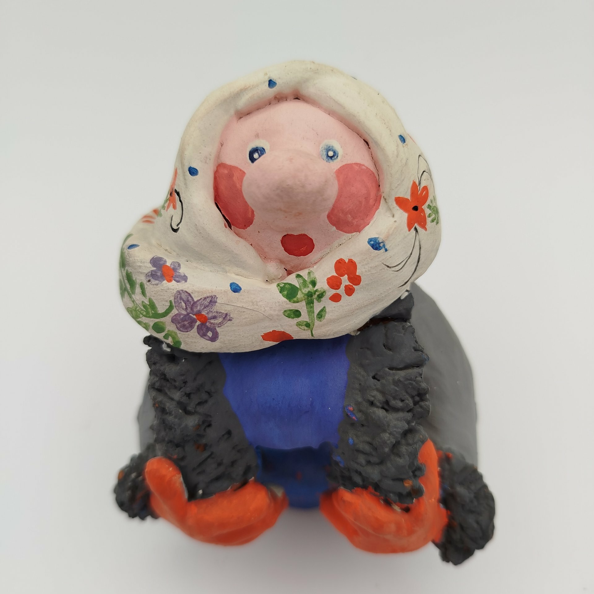 Игрушка "Бабушка", глина, роспись, Российская Федерация, 1990-2000 гг.
