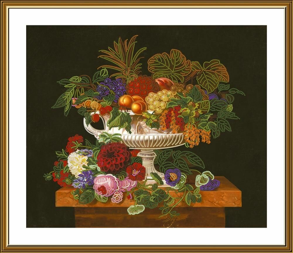 Nova Sloboda. Набор для вышивания бисером. "Греческое угощение" 35х29 см