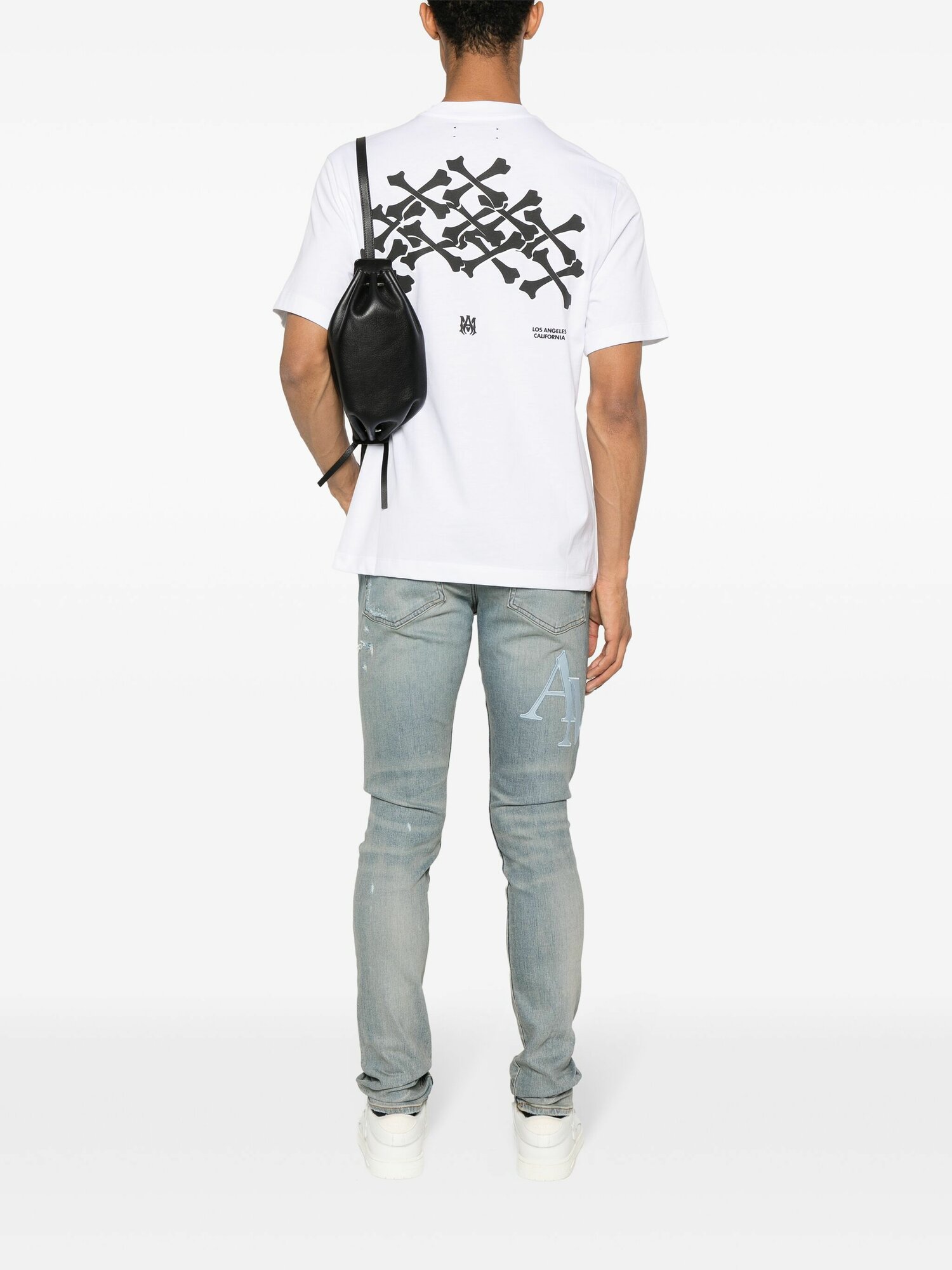 Футболка AMIRI Bones Stacked, размер 2XL, white — фото 1