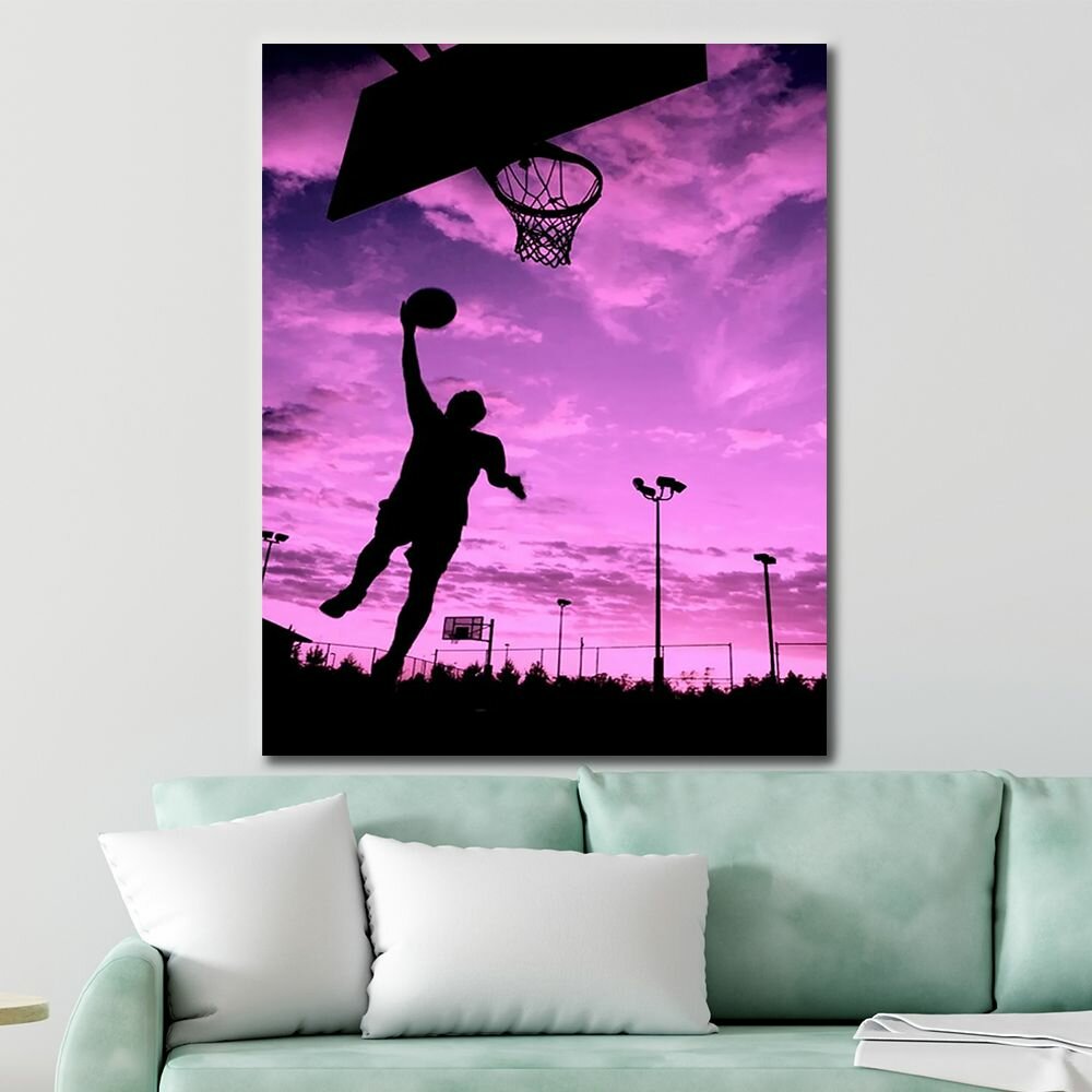 Картина на стену, интерьерная karTTina "Баскетбол one love", 50х70см 1шт.