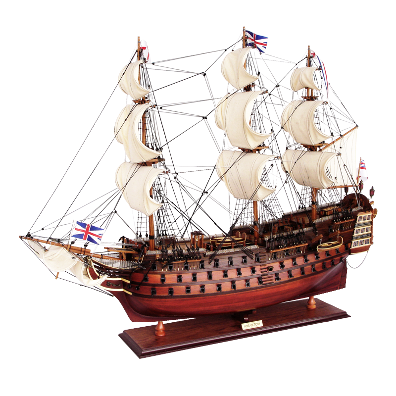 Модель парусника HMS Victory, Англия, высота 47 см, 50x17 см