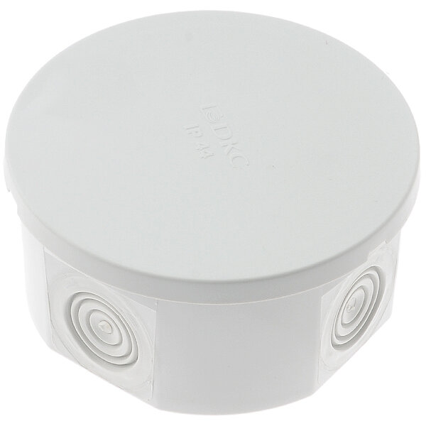 Коробка 53600 распаечная пластиковая с мембранами D=88мм Н=43мм IP44 серая (ДКС) (5 шт. в комплекте)