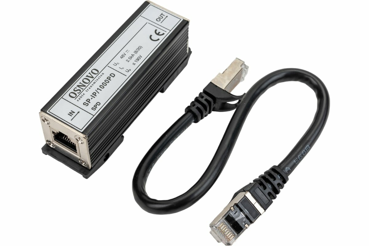 Грозозащита OSNOVO SP-IP/1000PD УТ-00015168 - защита электросети от перенапряжений