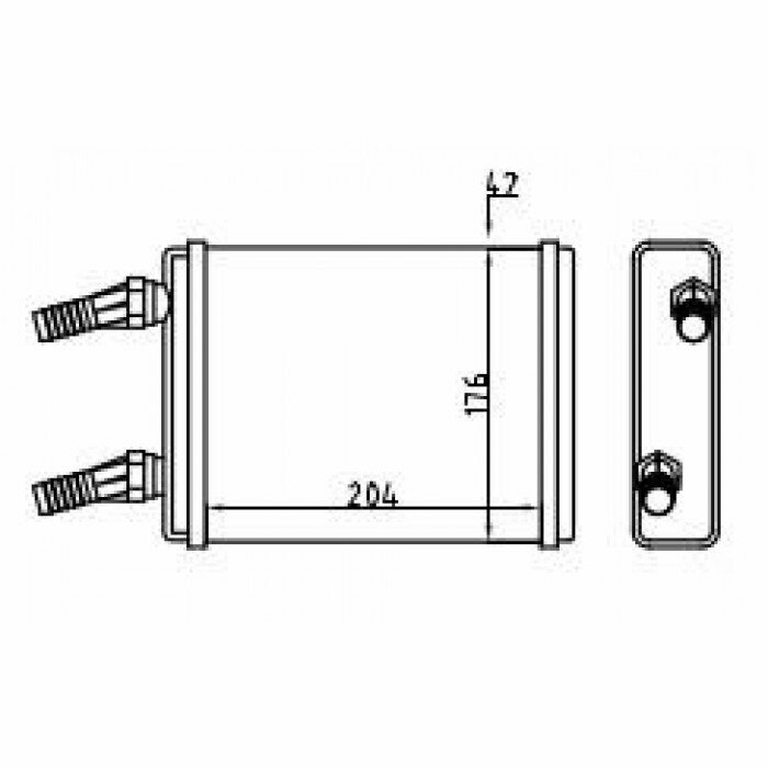 Радиатор печки ГАЗ с 2003 года, диаметр 18 мм
