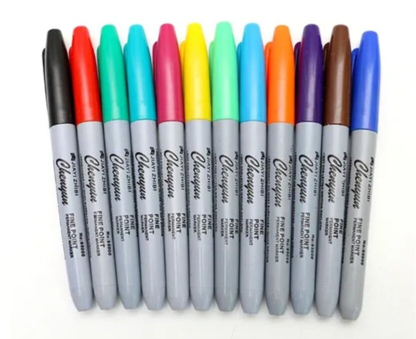 "12 цветов" - цветной маркер перманентный