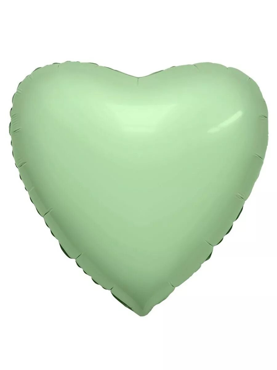 Сердце Олива, фольгированный шар (19"/48 см ) 1 шт. / AGURA, Россия