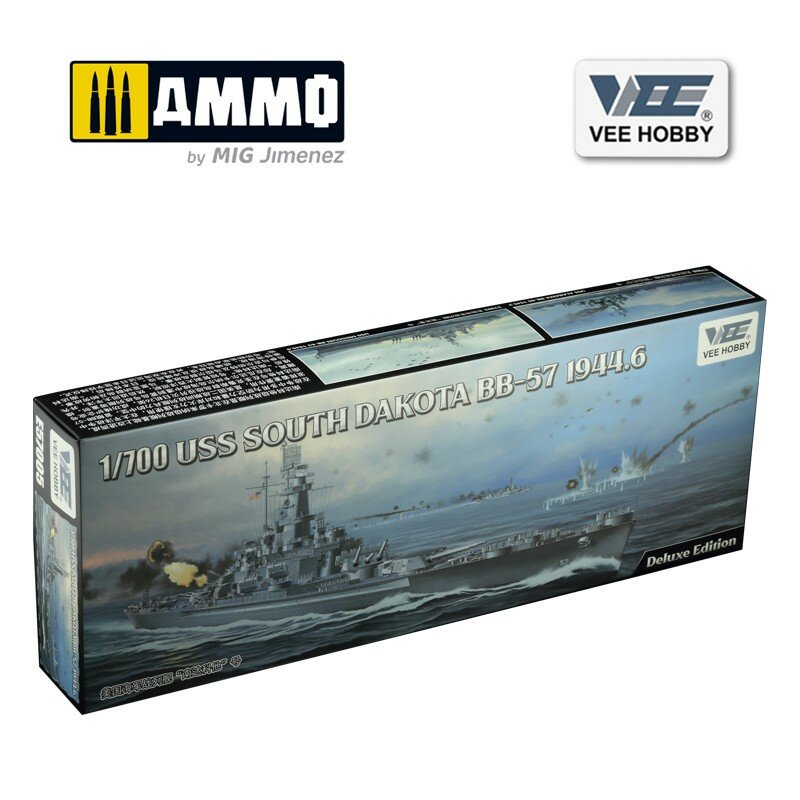E57005 Сборная модель USS South Dakota BB-57 1944.6 (Professional Edition)