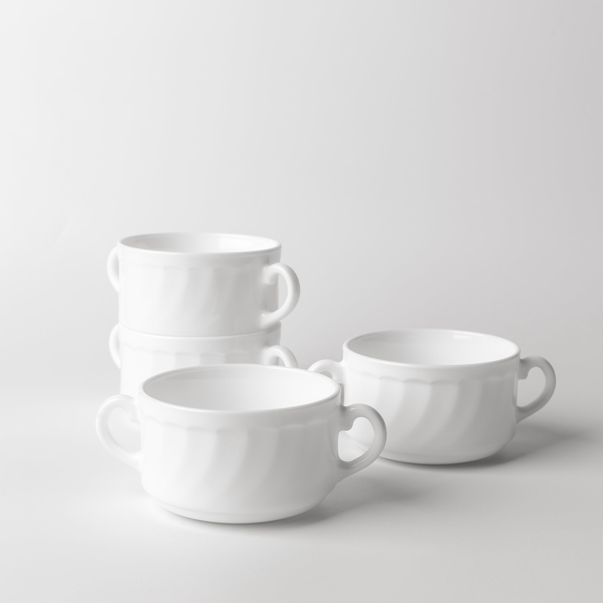 Набор бульонниц с ручками 300 мл 6 шт Arcoroc Trianon (Luminarc)