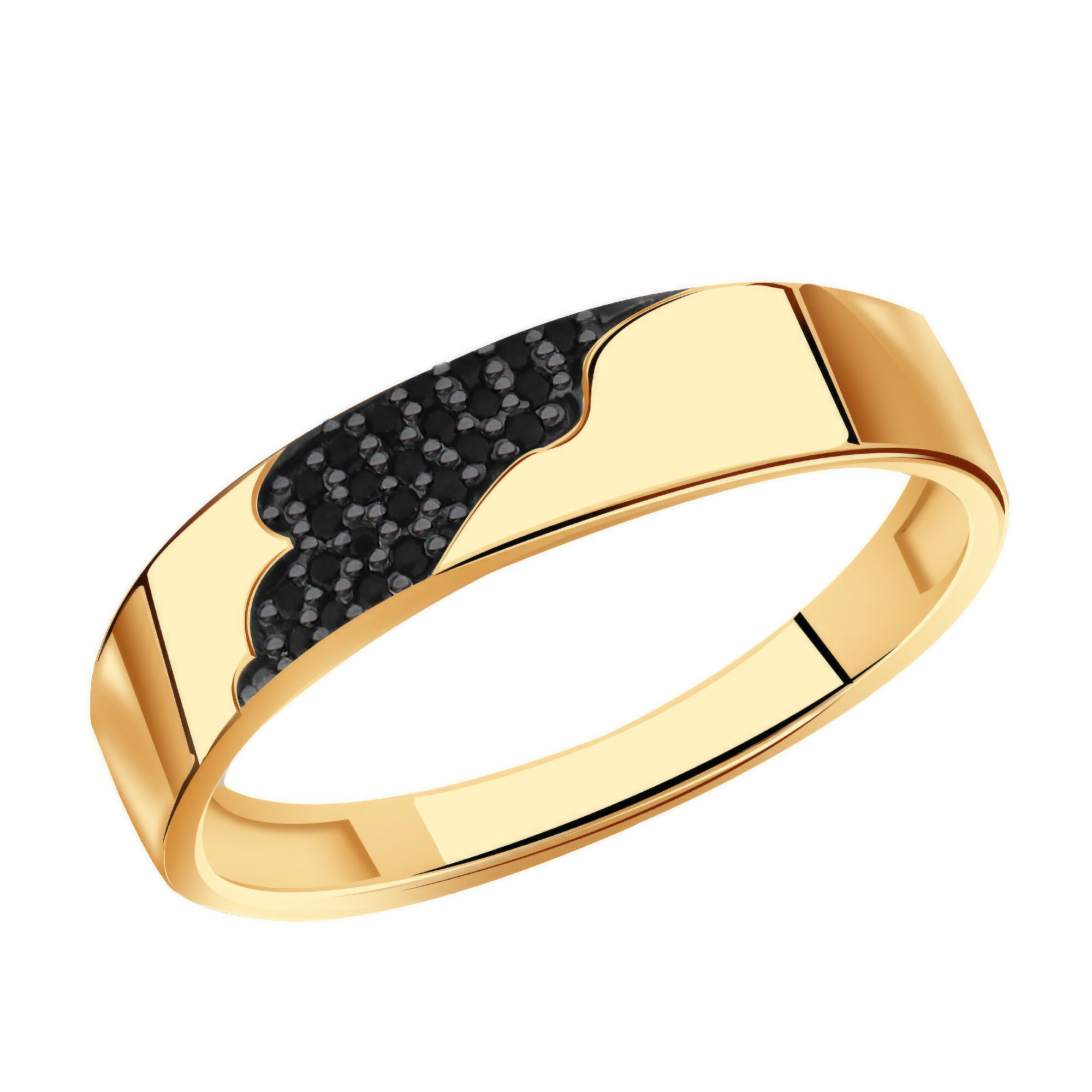 Кольцо, красное золото, 585 проба, фианит