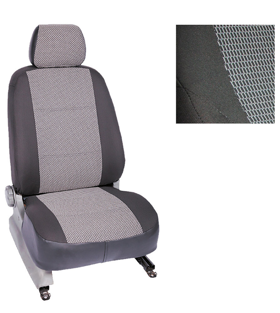 Чехлы из Жаккарда Seintex для Volkswagen Tiguan II (со столиками) 2017-н. в. (серые, 88410)