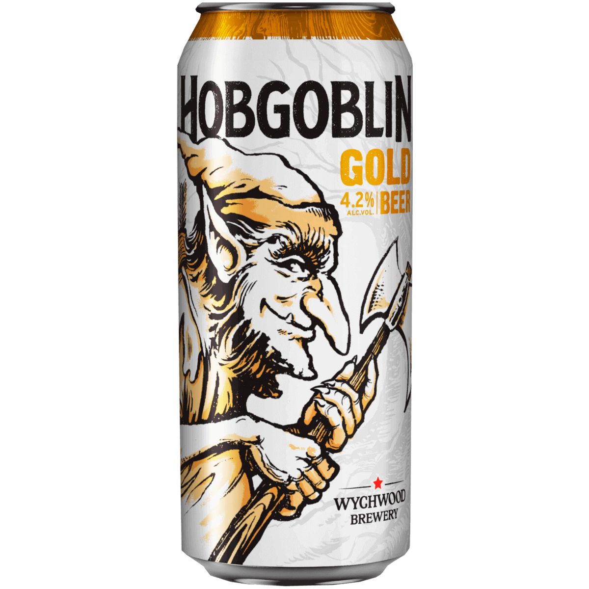 Пиво "Hobgoblin Gold", светлое, эль, 0,5 л, крепость 4%, ж/б