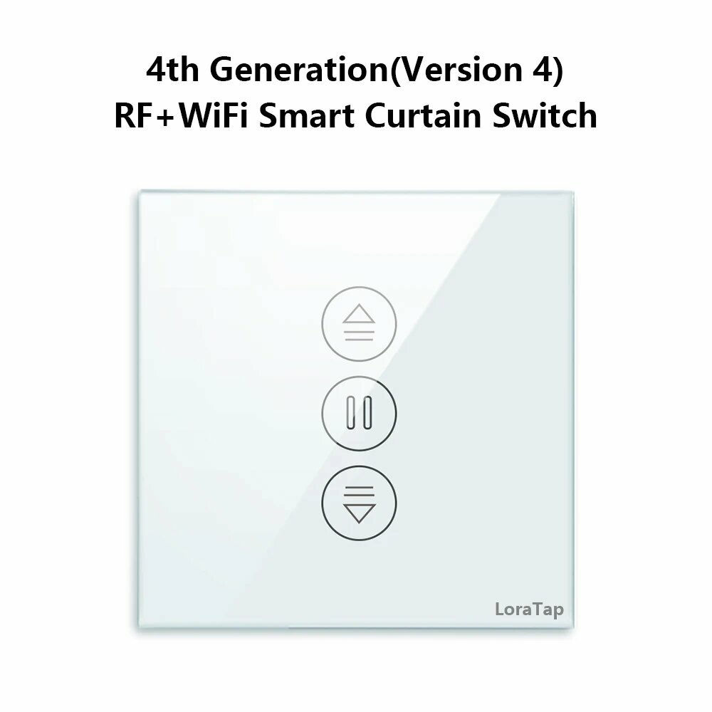 LoraTap 4-го поколения RF+WiFi белый переключатель штор